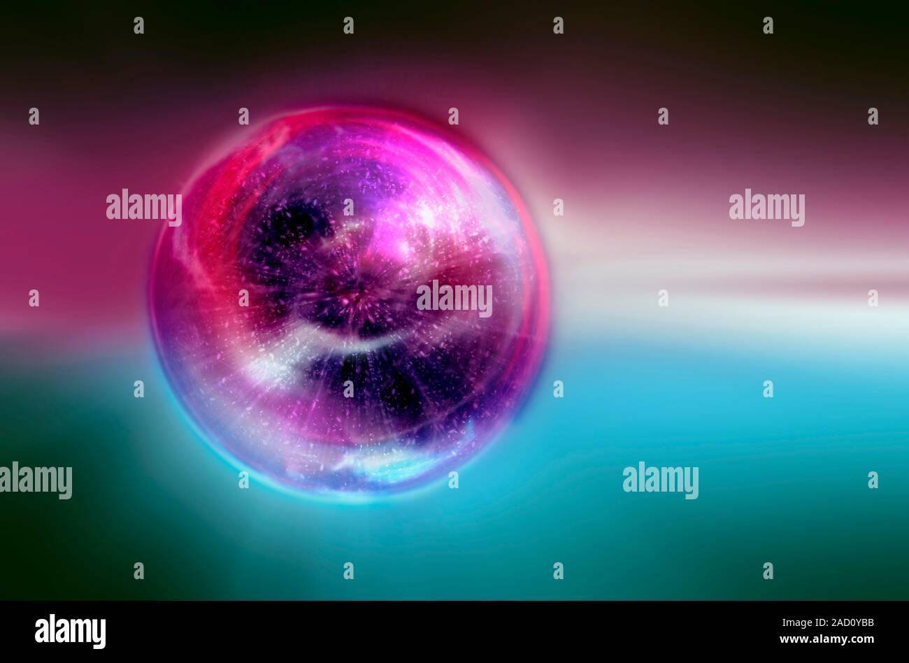 Bubble universe. Computer illustration of an expanding 'bubble ...