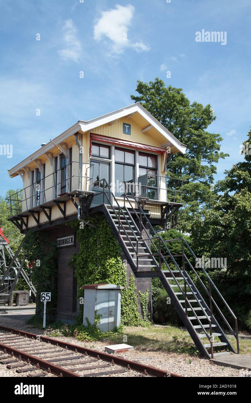 Railway Museum. Signal Box and track at the Spoorwegmuseum (Railway ...