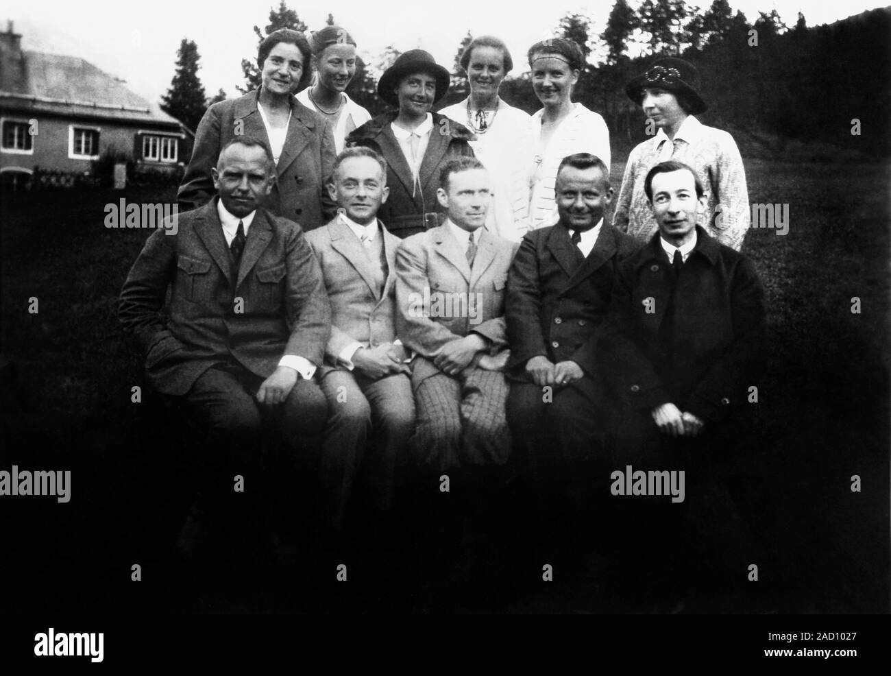Theoretical physicists. In the front row from left to right are German ...