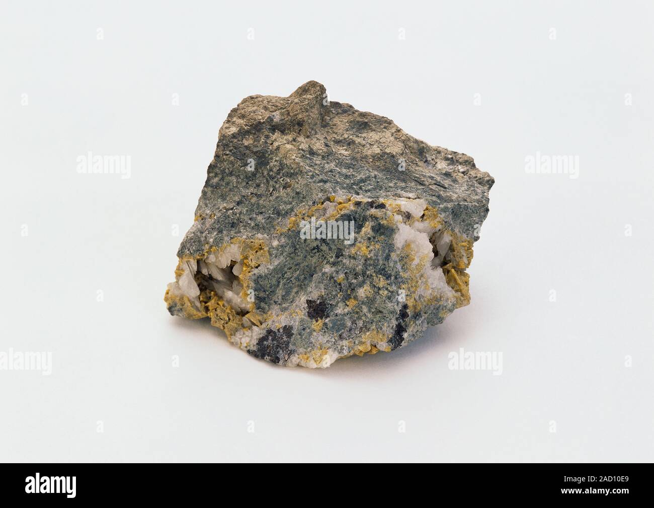 Helvite crystals in rock groundmass Stock Photo - Alamy
