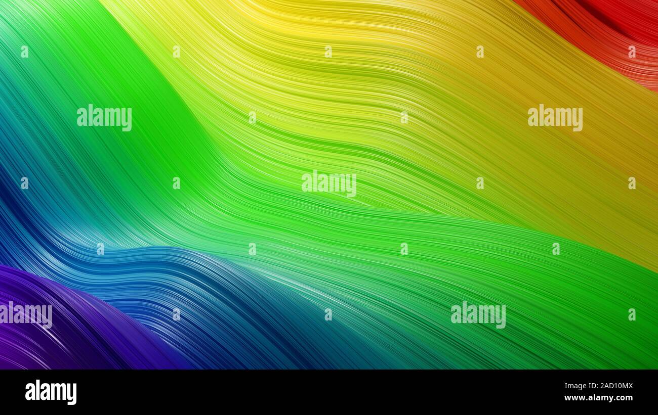 Rainbow waves background hi-res stock photography and images - Alamy