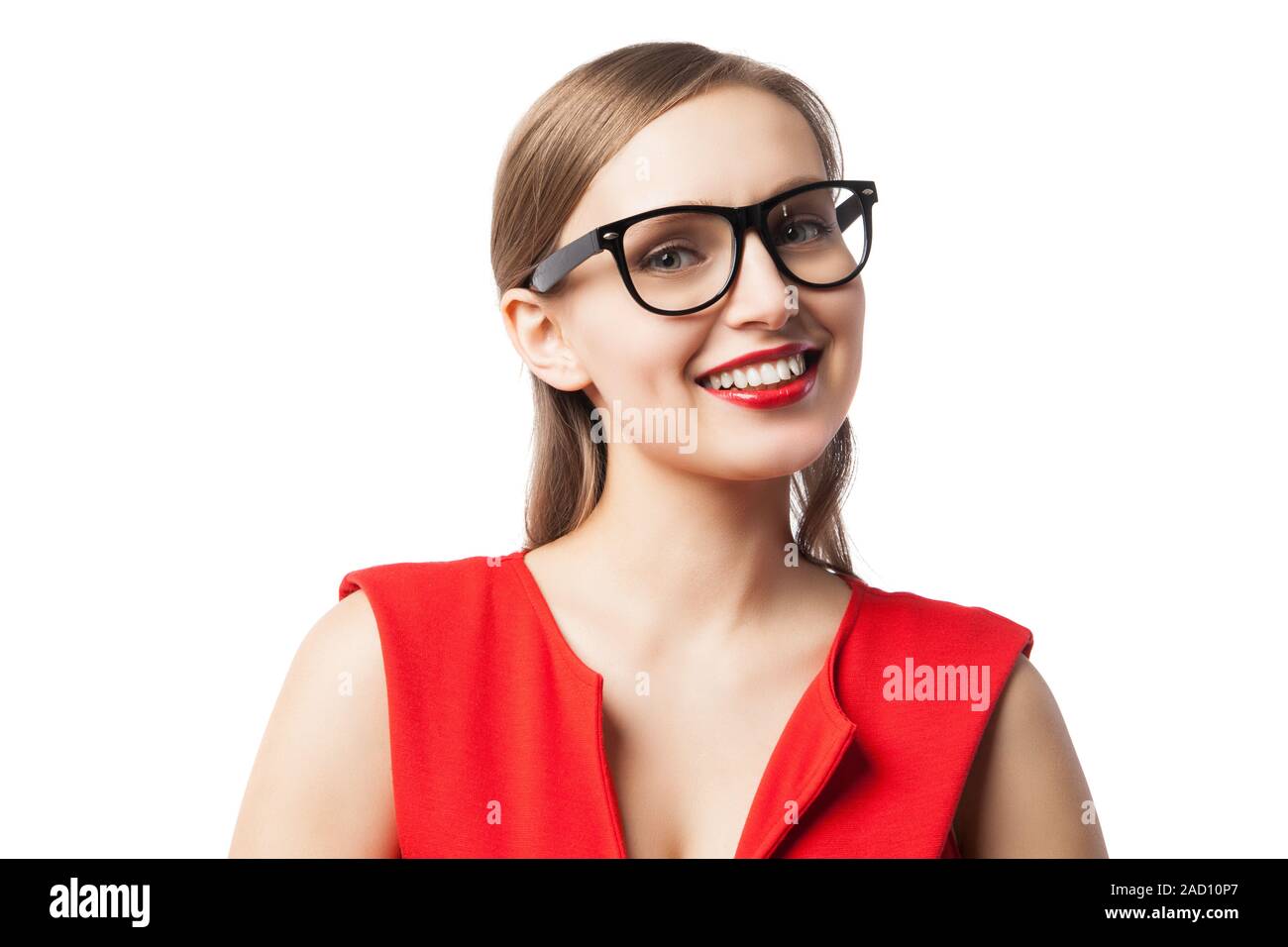 Beautiful woman smiling camera in hi-res stock photography and images ...