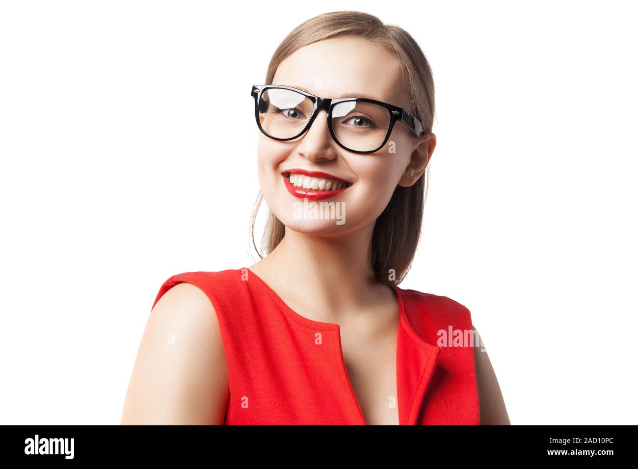 Beautiful woman smiling at camera Stock Photo - Alamy
