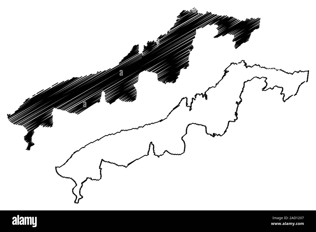 Colon Province (Republic of Panama, Provinces of Panama) map vector ...