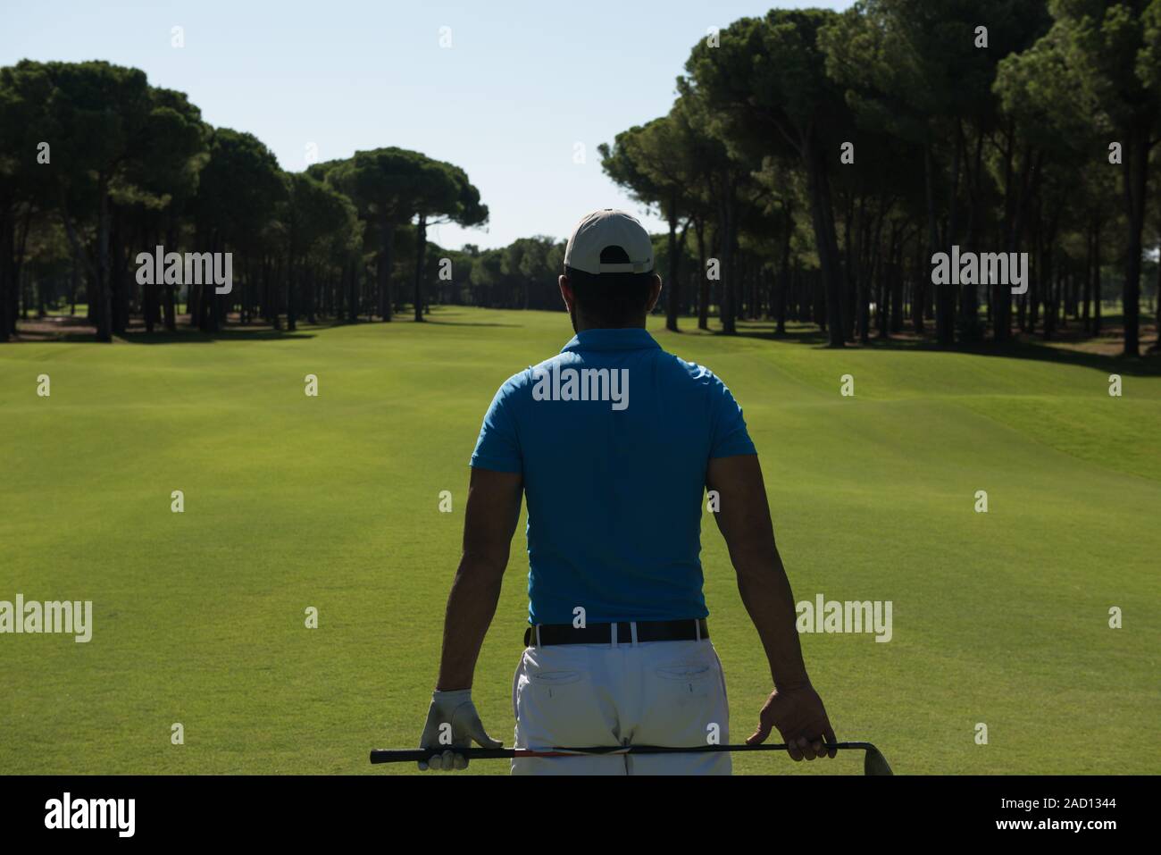 golf player portrait from back Stock Photo - Alamy