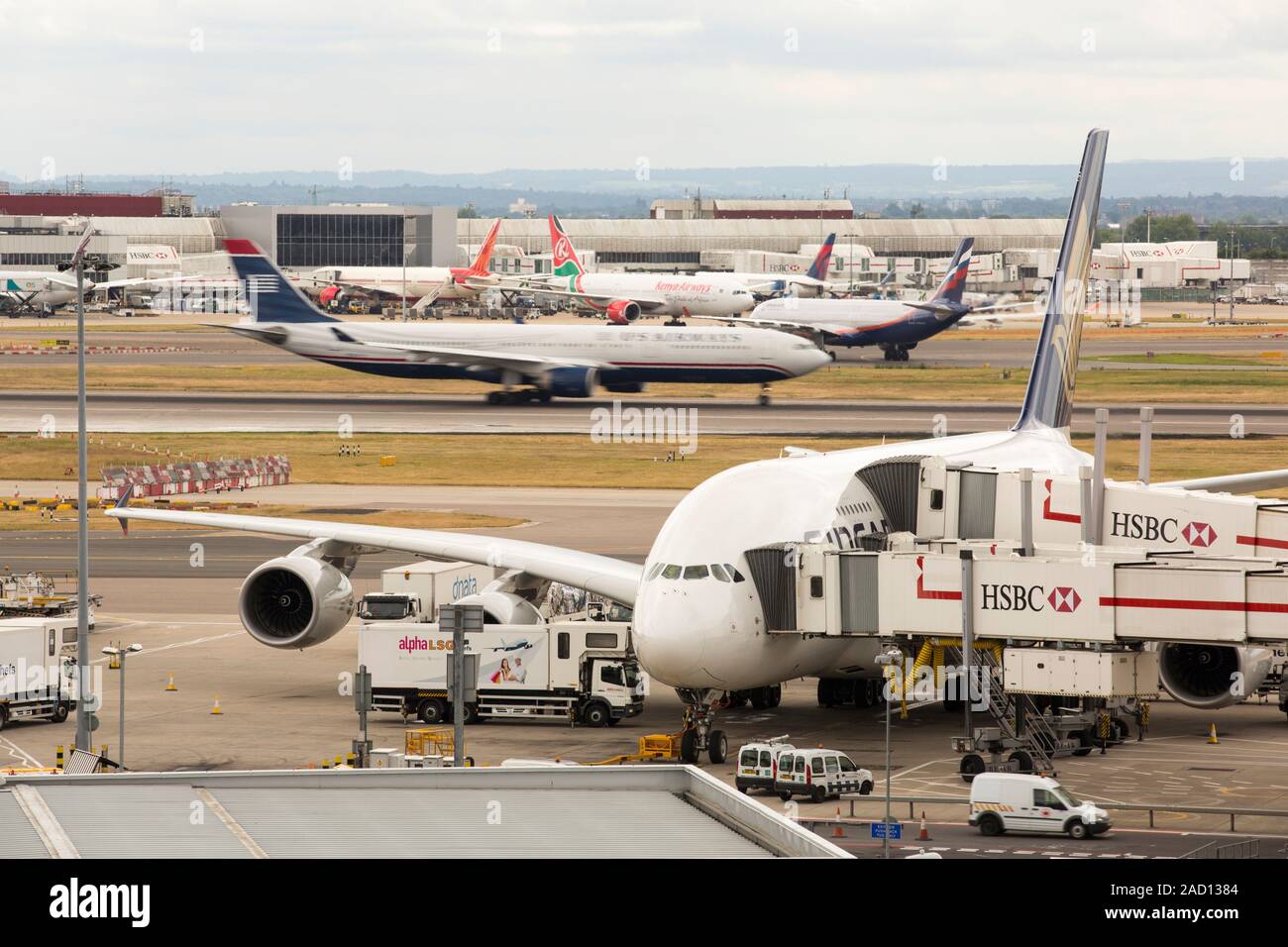 Planes at Heathrow Airport, London, UK Stock Photo - Alamy