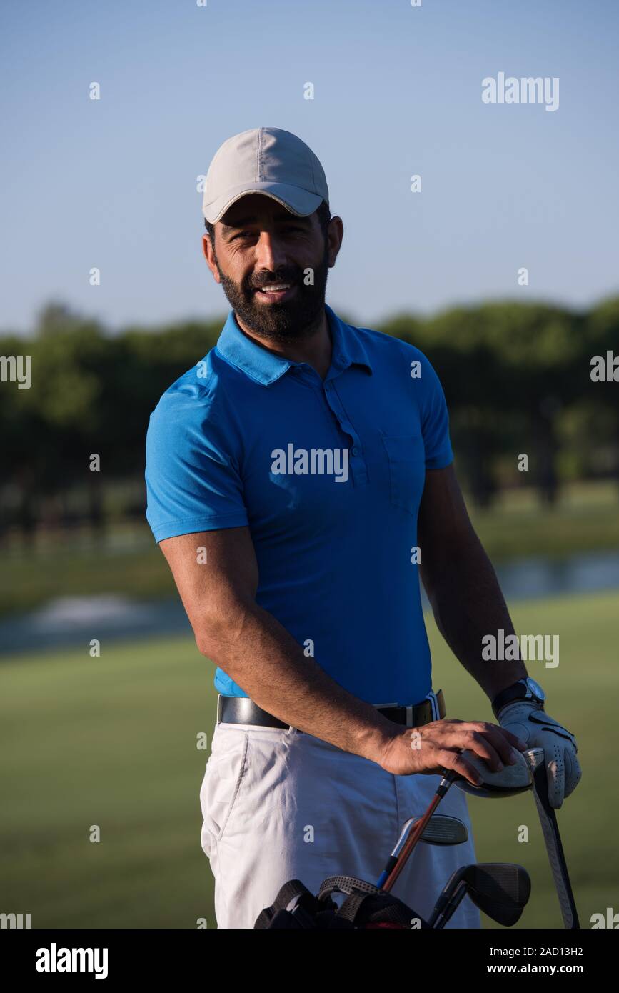 golfer portrait at golf course Stock Photo - Alamy