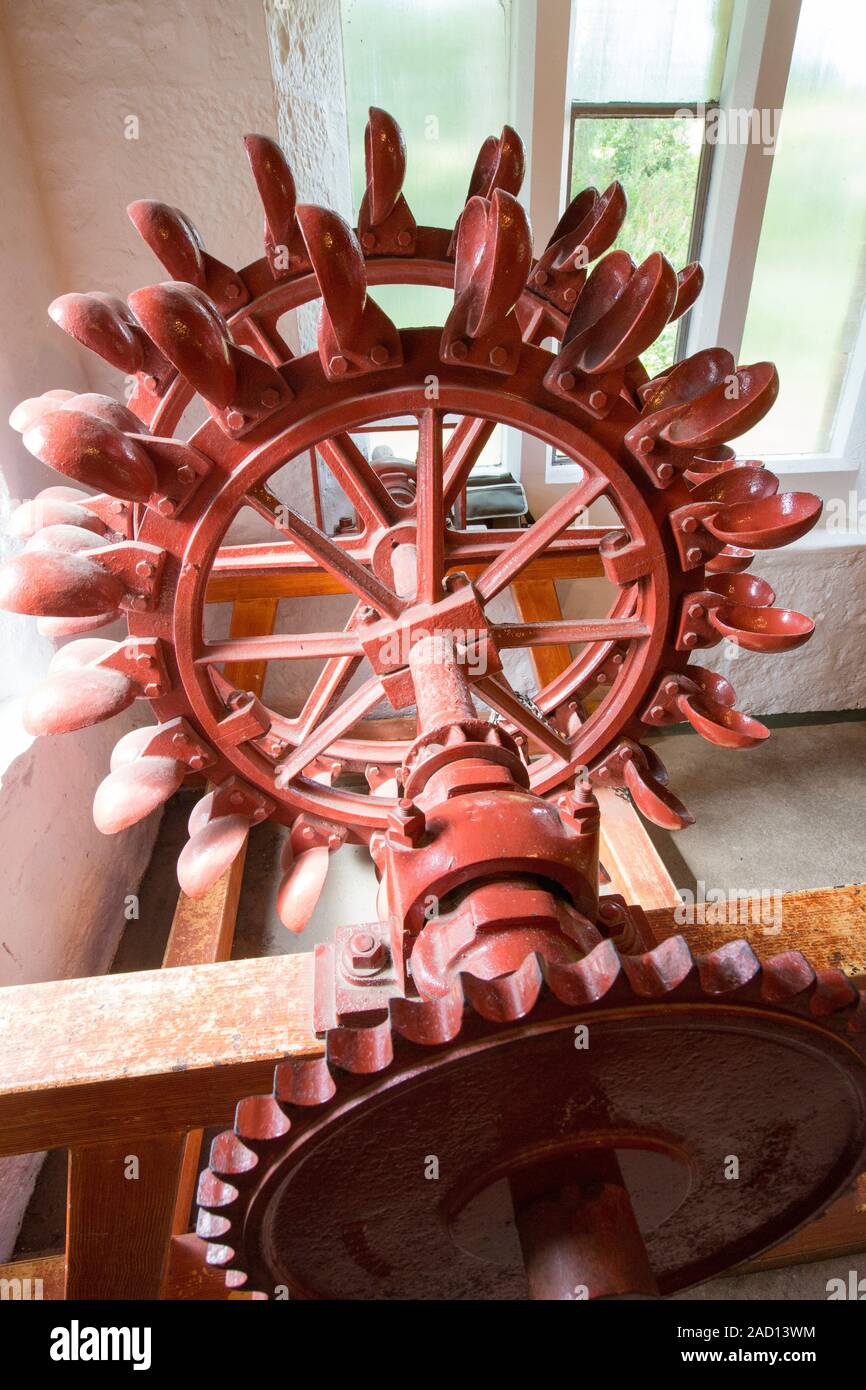 A Pelton wheel at Cragside, Rothbury, Northumberland, the home of Lord ...