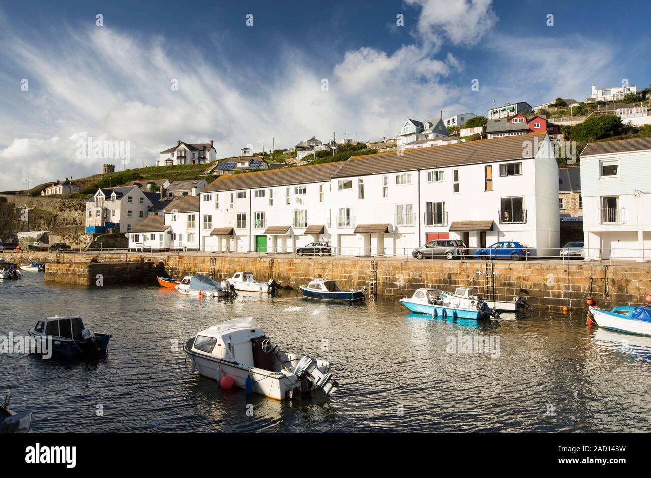 Portreath harbour and village in Cornwall, UK Stock Photo - Alamy