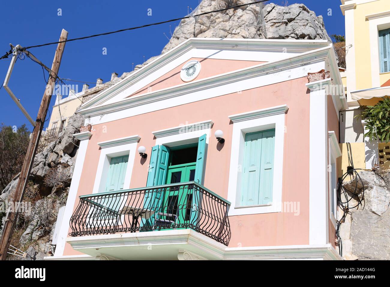 Traditional House in Symi Island in Greece Stock Photo - Alamy