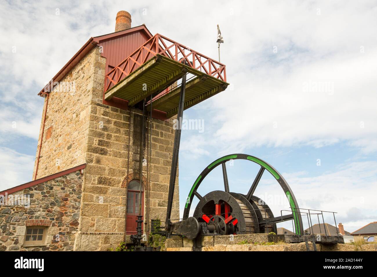 A preserved tin mine engine house in Redruth, Cornwall, UK Stock Photo ...