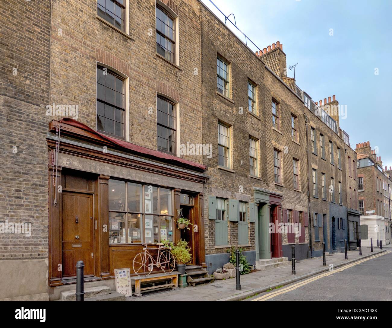 The famous Fournier Street in the East End of London, England. Located ...