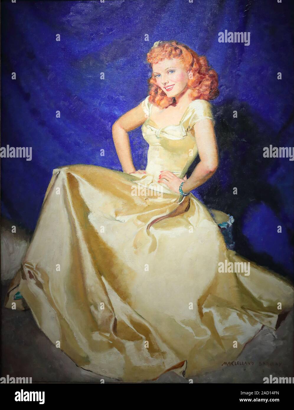 Portrait of Actress Anna Neagle by McClelland Barclay at the National ...