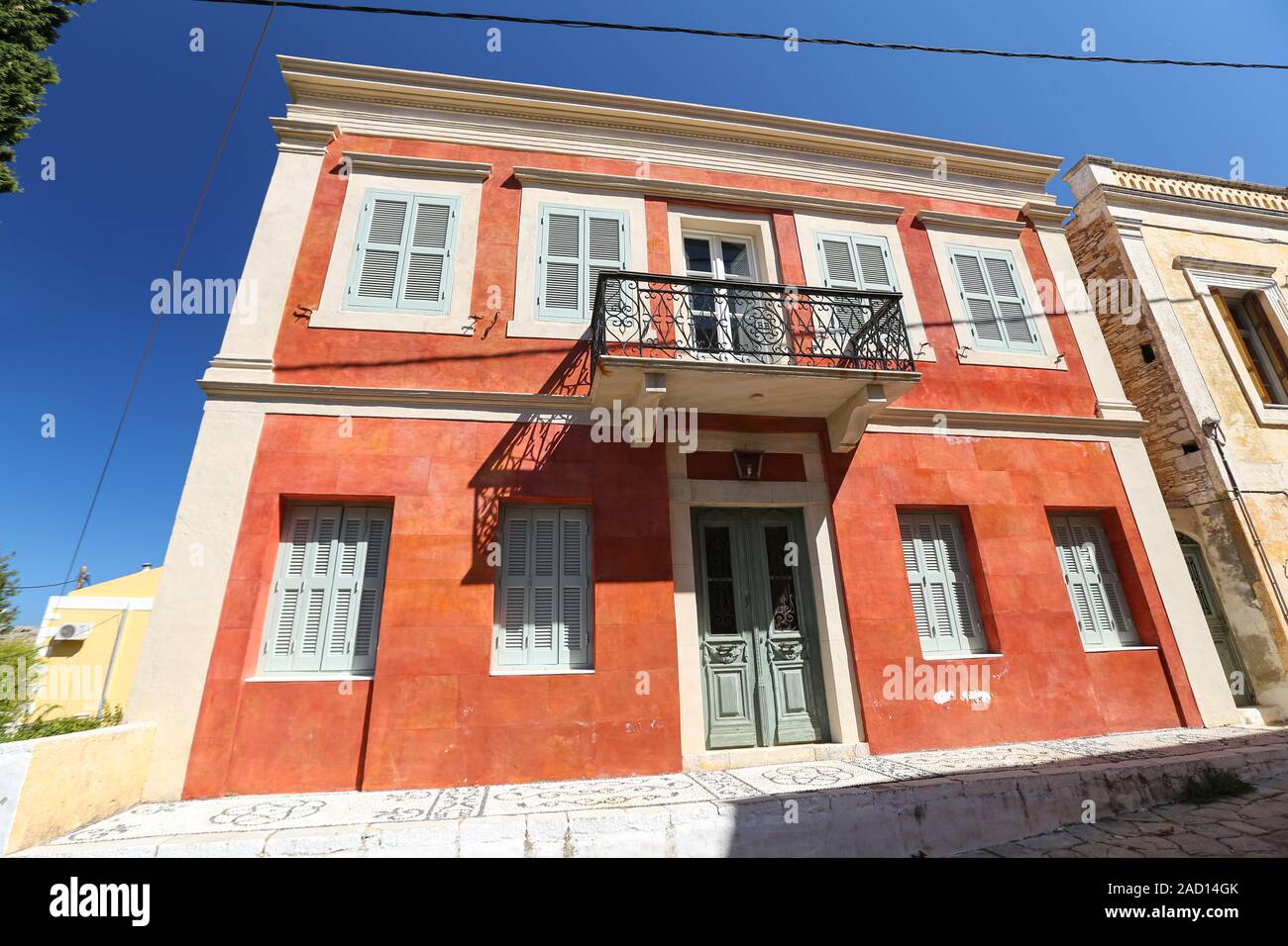 Traditional House in Symi Island in Greece Stock Photo - Alamy
