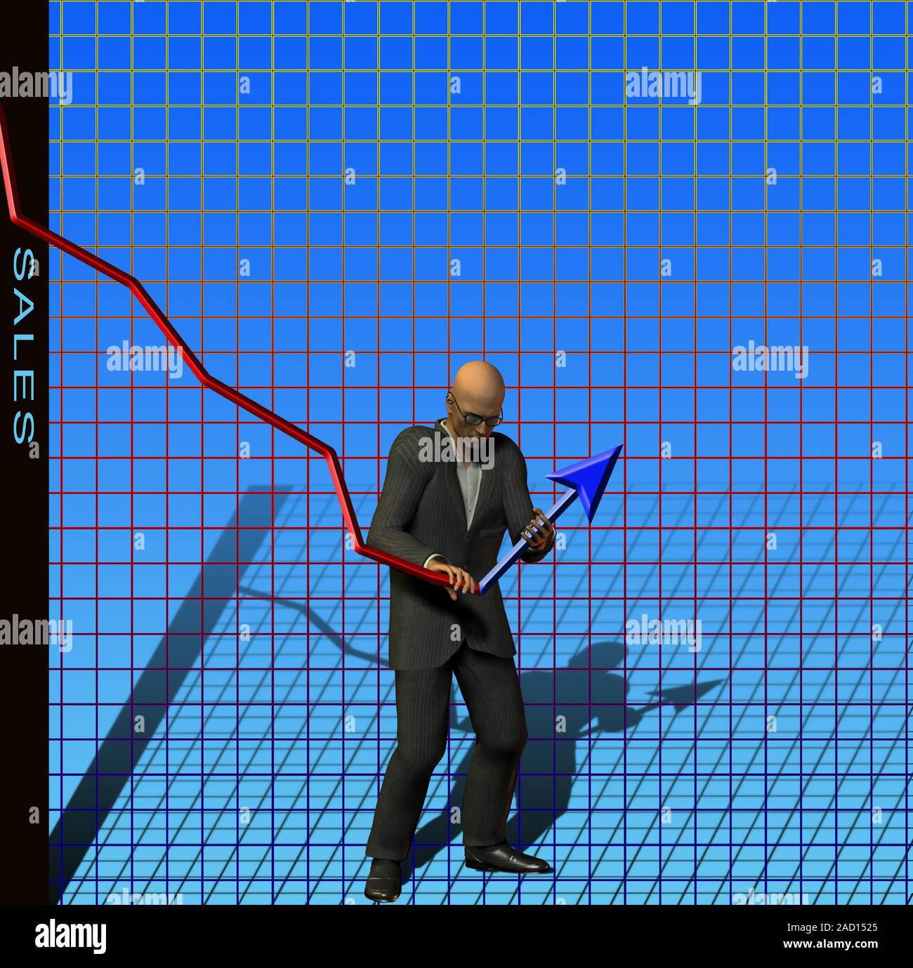 Businessman changes statistics hi-res stock photography and images - Alamy