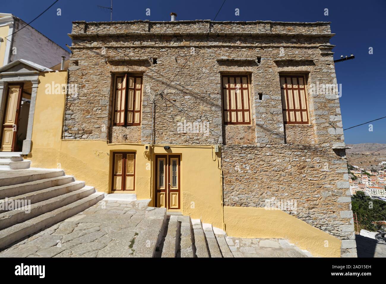 Traditional House in Symi Island in Greece Stock Photo - Alamy