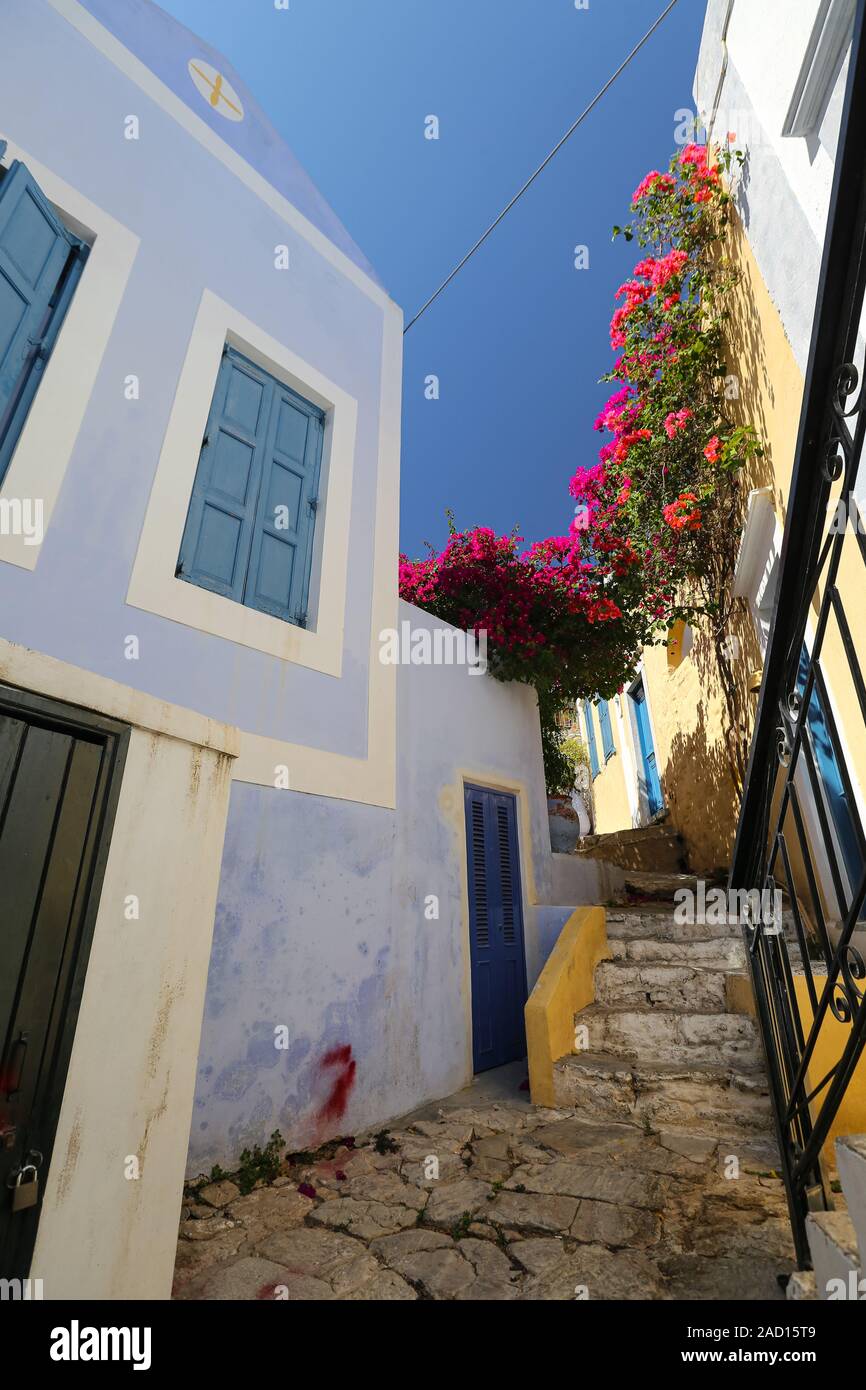 Traditional House in Symi Island in Greece Stock Photo - Alamy
