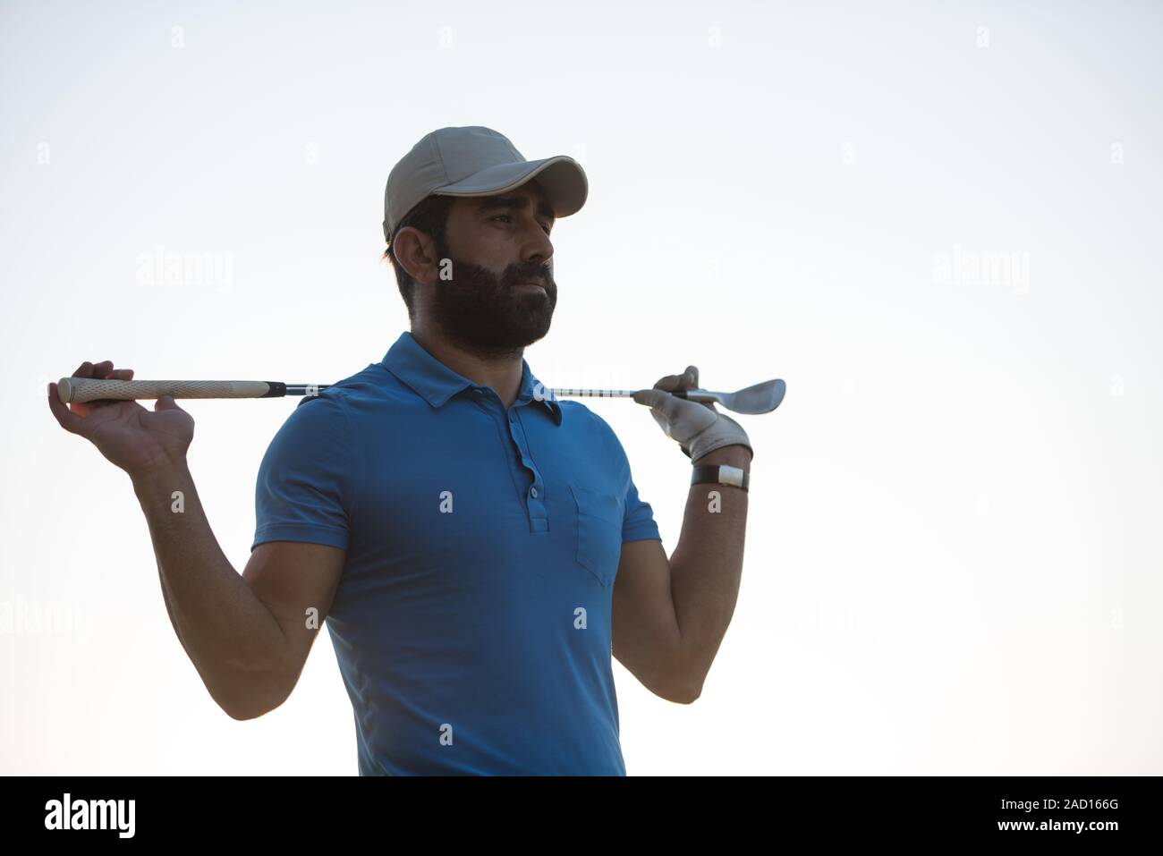 golfer portrait at golf course on sunset Stock Photo - Alamy