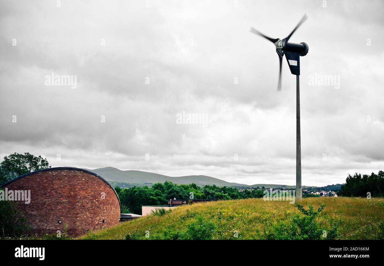 Eco-centre wind turbine. This small-scale wind turbine is from the ...