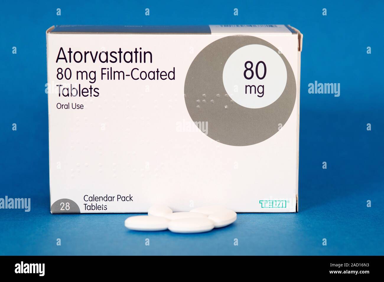 Statin tablets. Tablets and packaging of the cholesterol-lowering drug ...