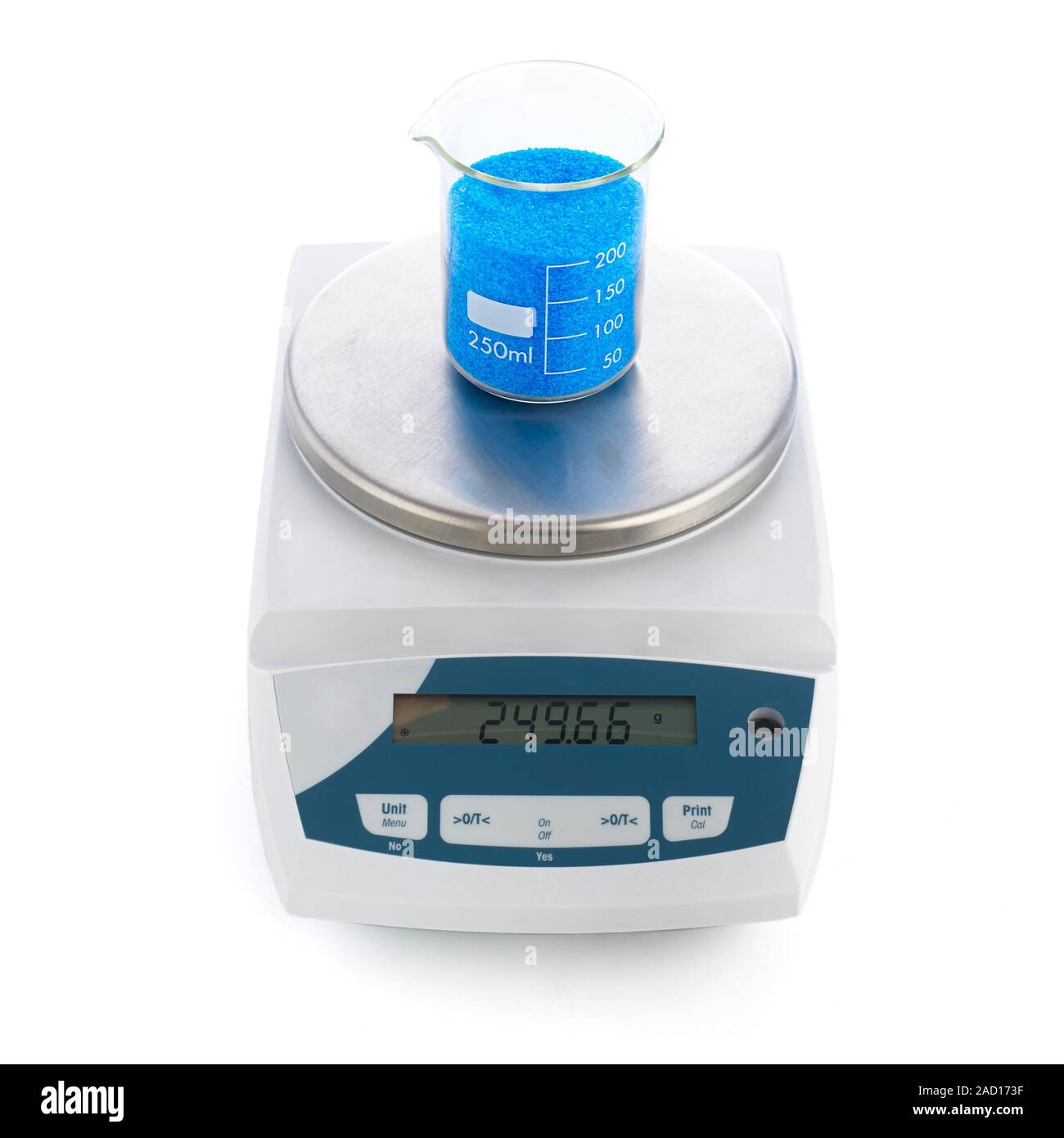 Mole. On the balance is one mole of copper (II) sulphate pentahydrate ...
