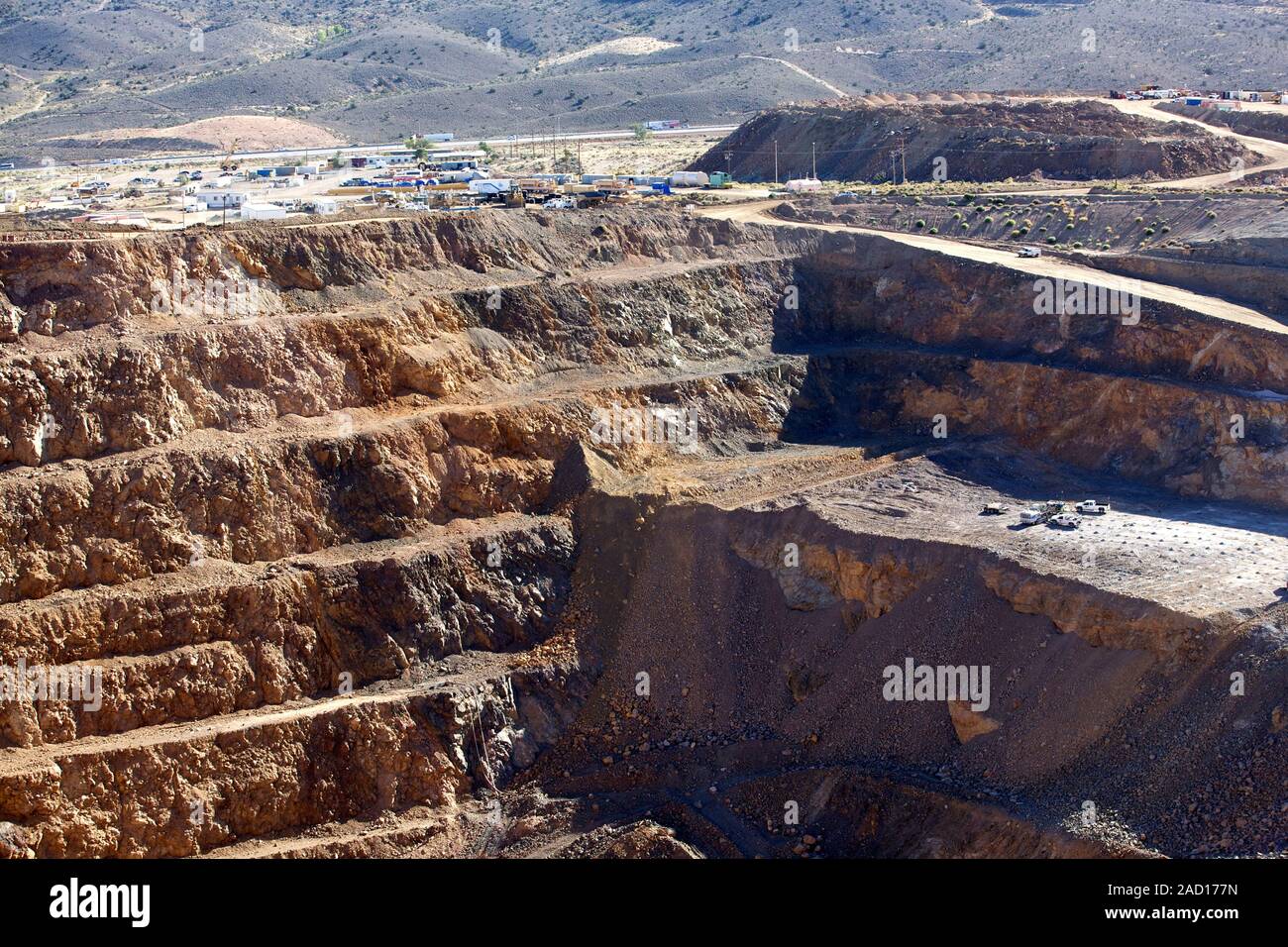 Mountain Pass rare earth mine. This large open pit mine is located in ...