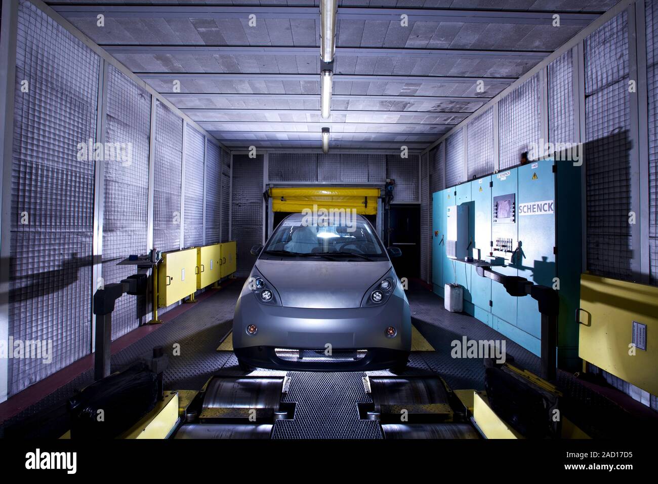 Bluecar electric car construction. Production of the Pininfarina Bluecar, an example of lithium ...