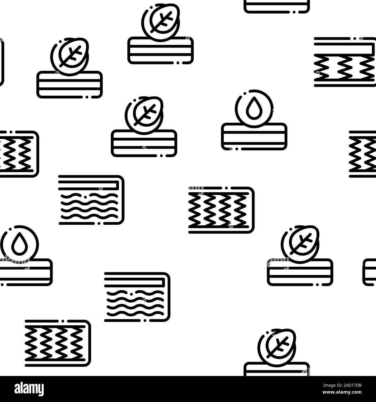 Mattress Orthopedic Seamless Pattern Vector Stock Vector Image & Art ...