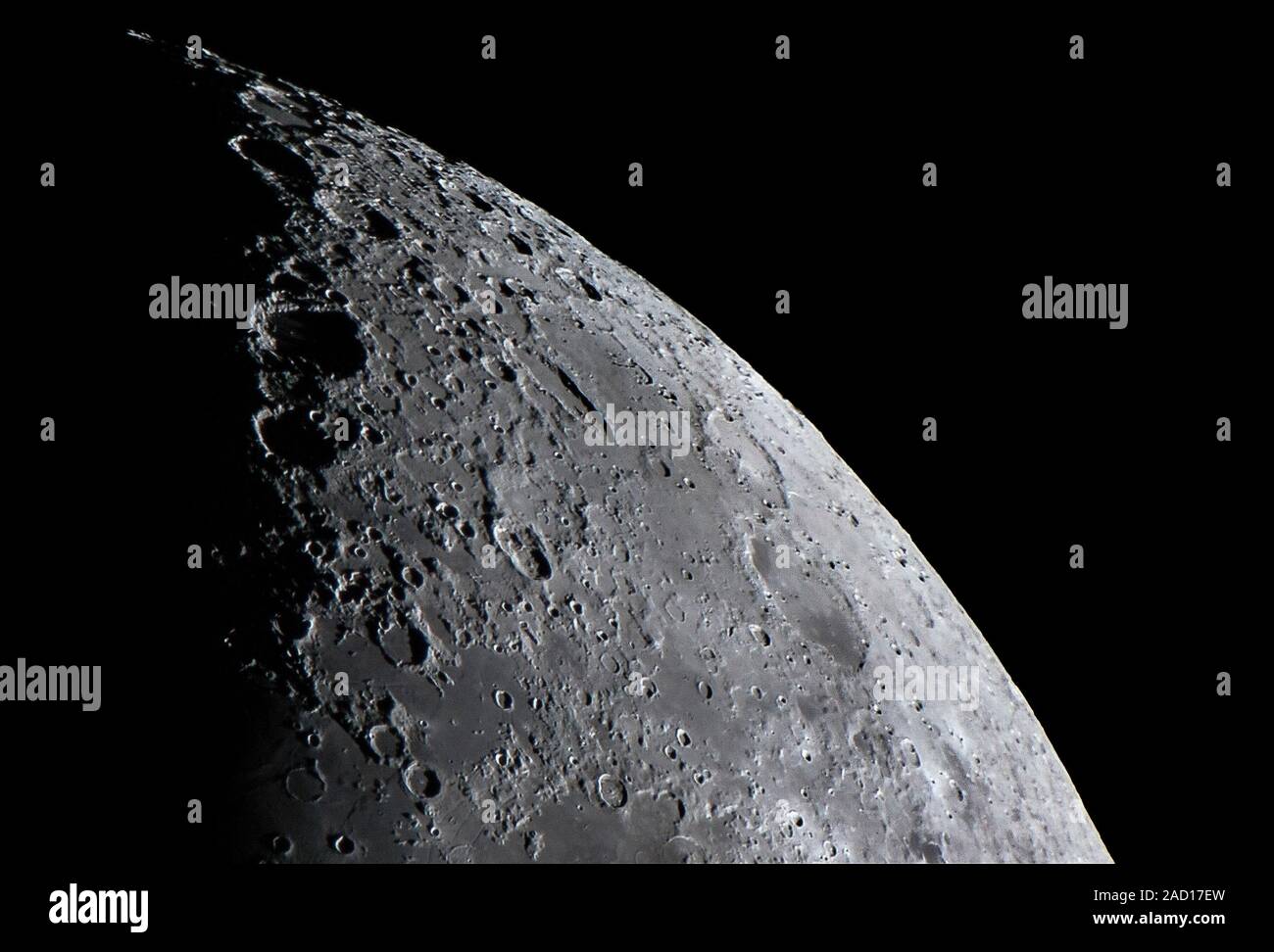 Surface of the Moon. Optical image of the moon, showing the lunar ...