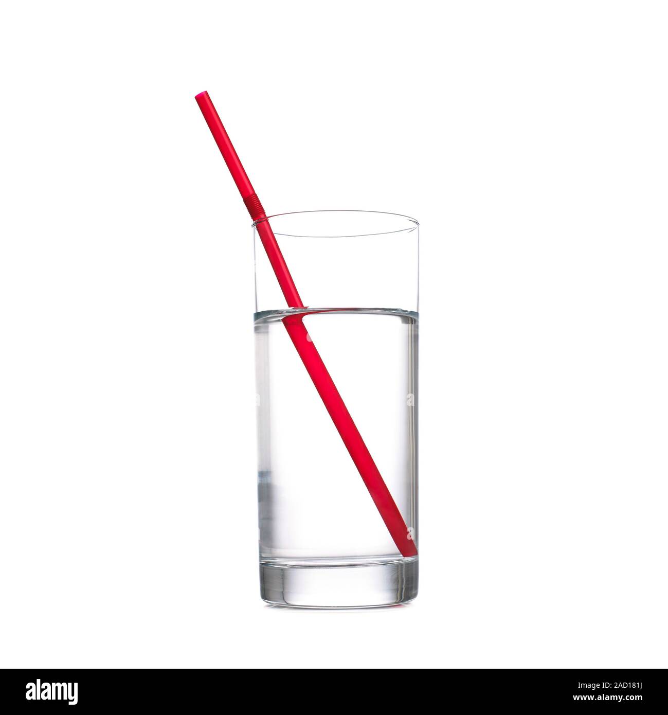 Refraction of the image of a drinking straw in a glass of water. The ...