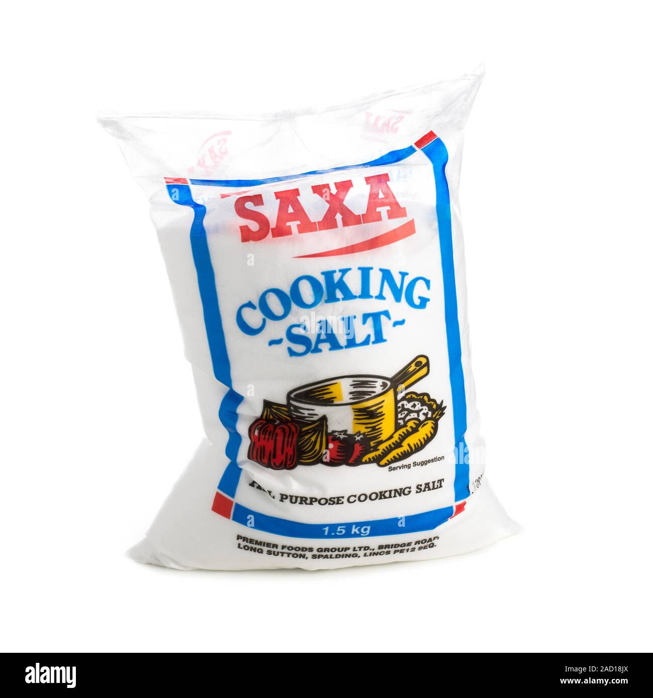 A bag of cooking salt (sodium chloride, NaCl Stock Photo - Alamy