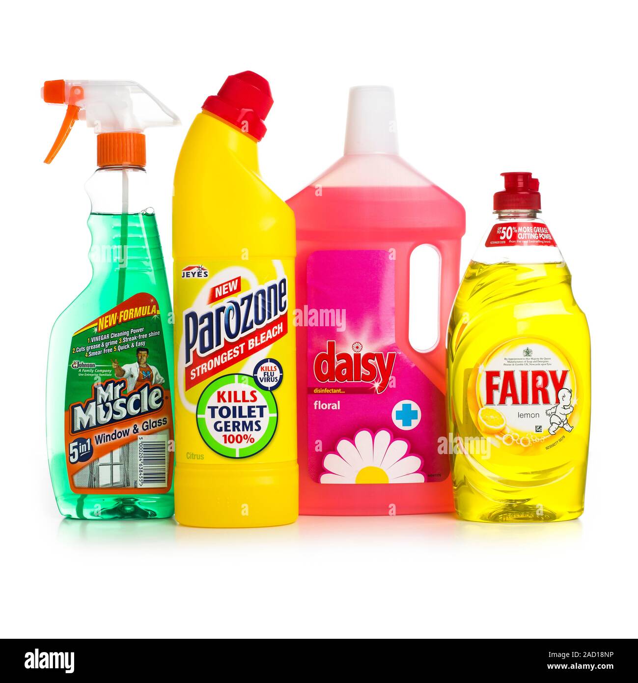 Common household cleaning products Stock Photo - Alamy