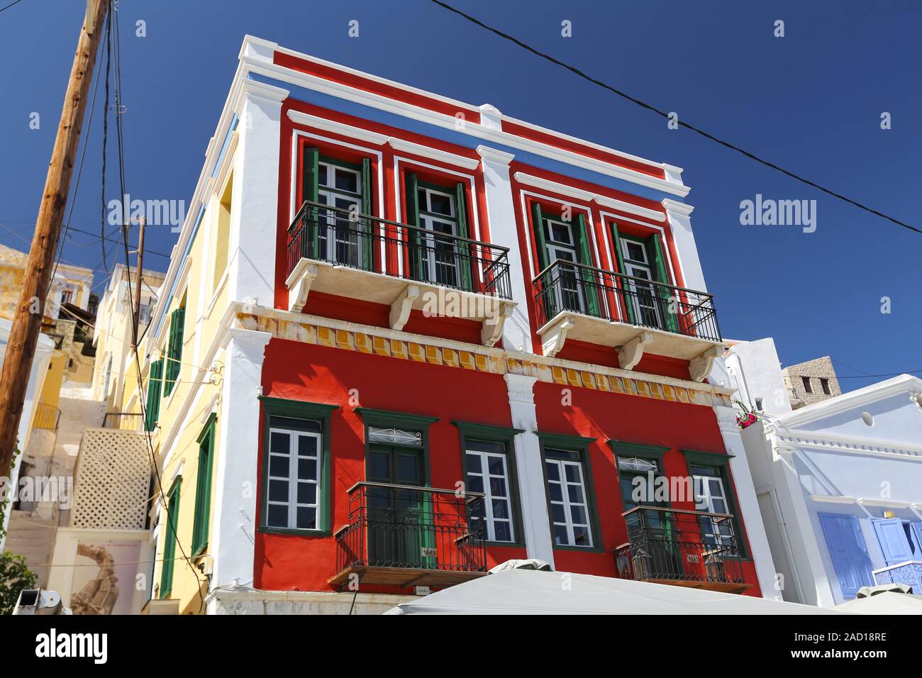 Traditional House in Symi Island in Greece Stock Photo - Alamy