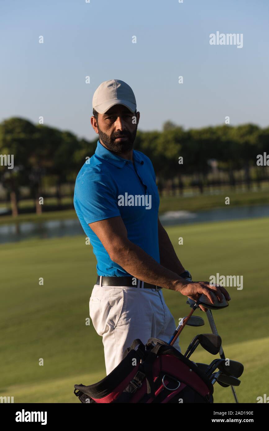 golfer portrait at golf course Stock Photo - Alamy