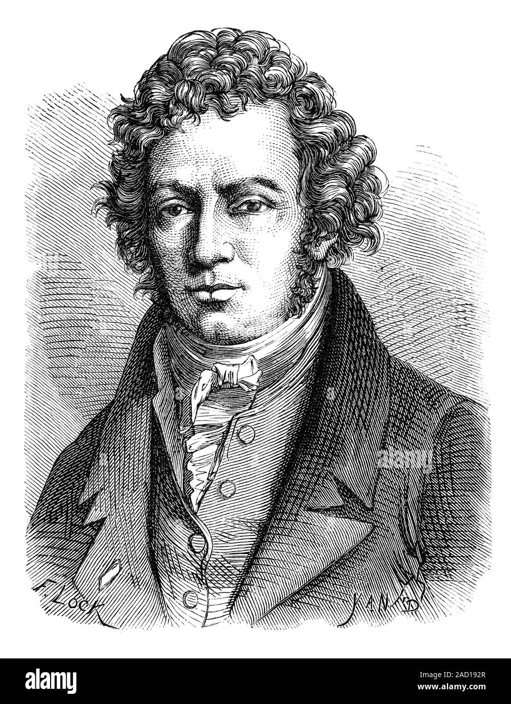 Andre-Marie Ampere (1775-1836), French physicist, pioneer of ...
