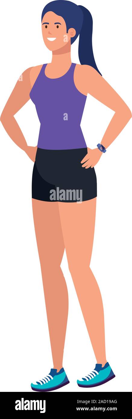 young woman athlete avatar character Stock Vector Image & Art - Alamy