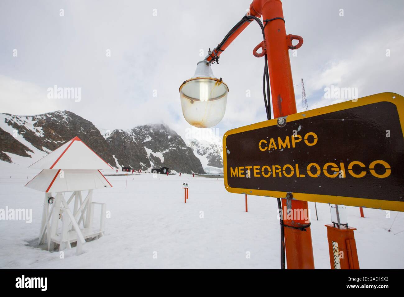 A weather station at Base Orcadas which is an Argentine scientific ...