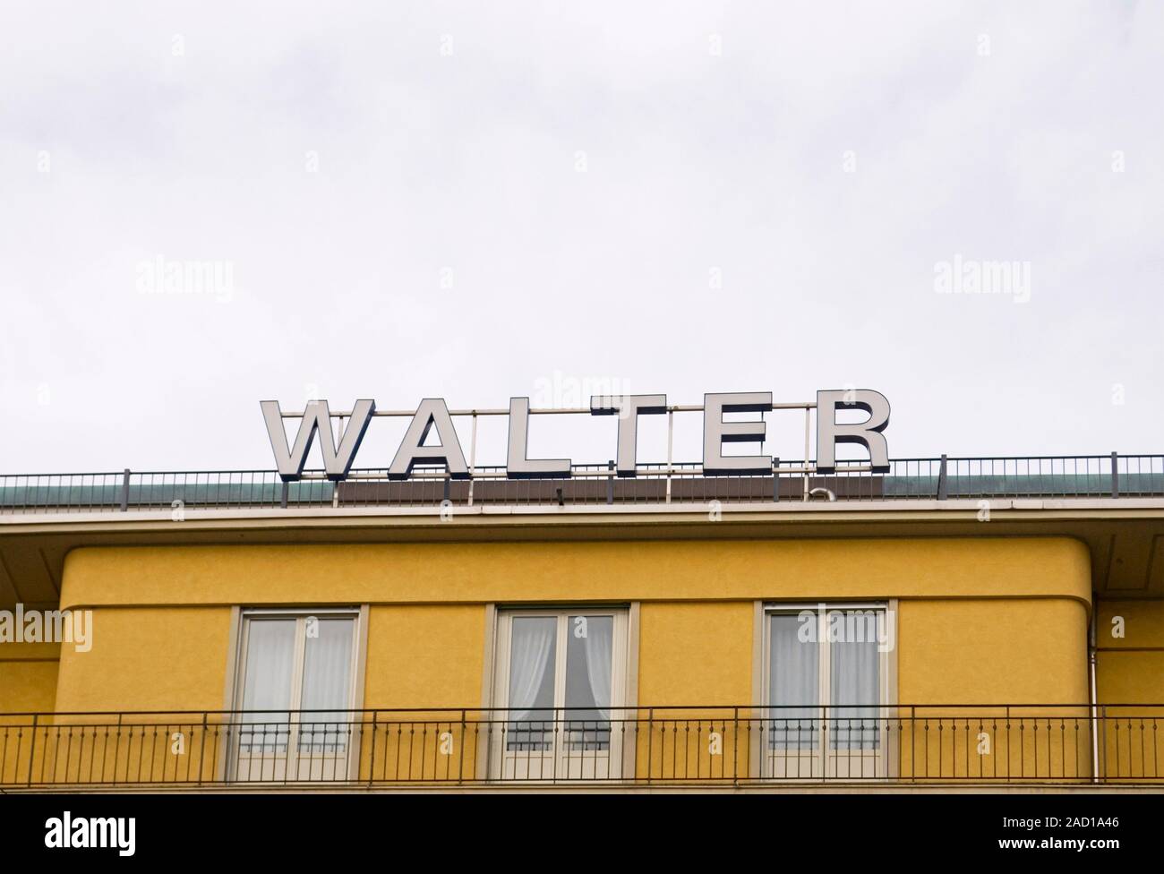 name sign (walter) on hotel Stock Photo - Alamy
