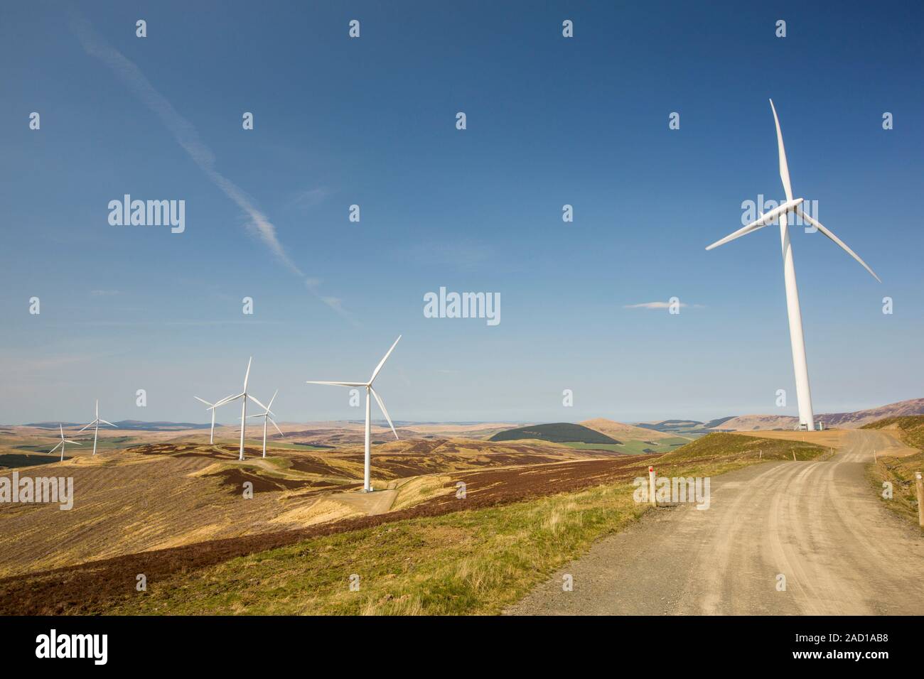 The Clyde Wind Farm in the Southern Uplands of Scotland near Biggar. It ...
