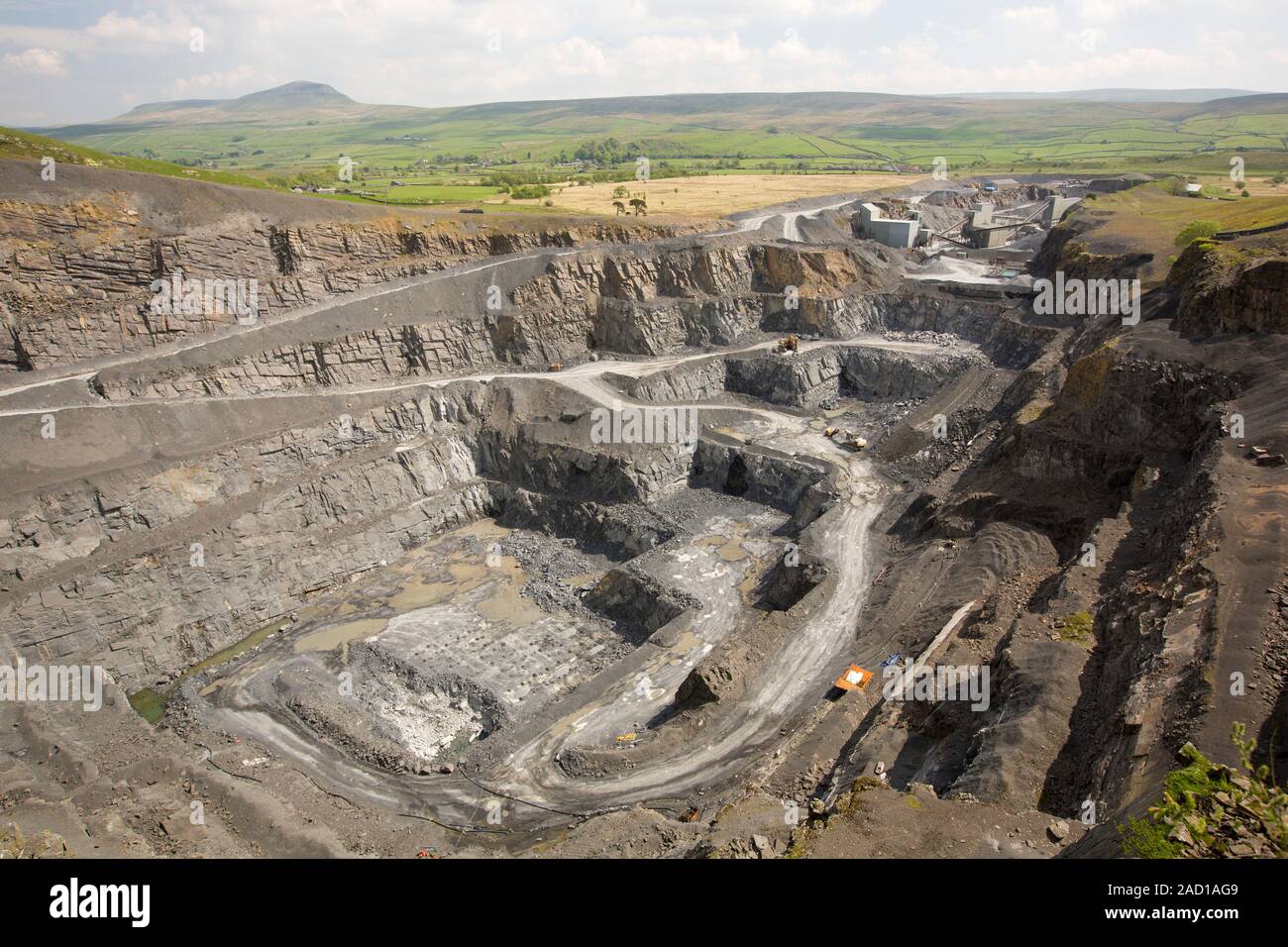 Dry Rigg Quarry at Helwith Bridge in the Yorkshire Dales National Park ...