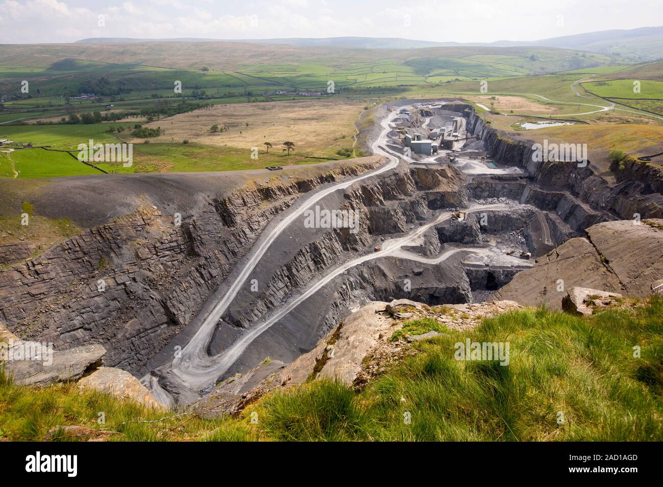 Dry Rigg Quarry at Helwith Bridge in the Yorkshire Dales National Park ...