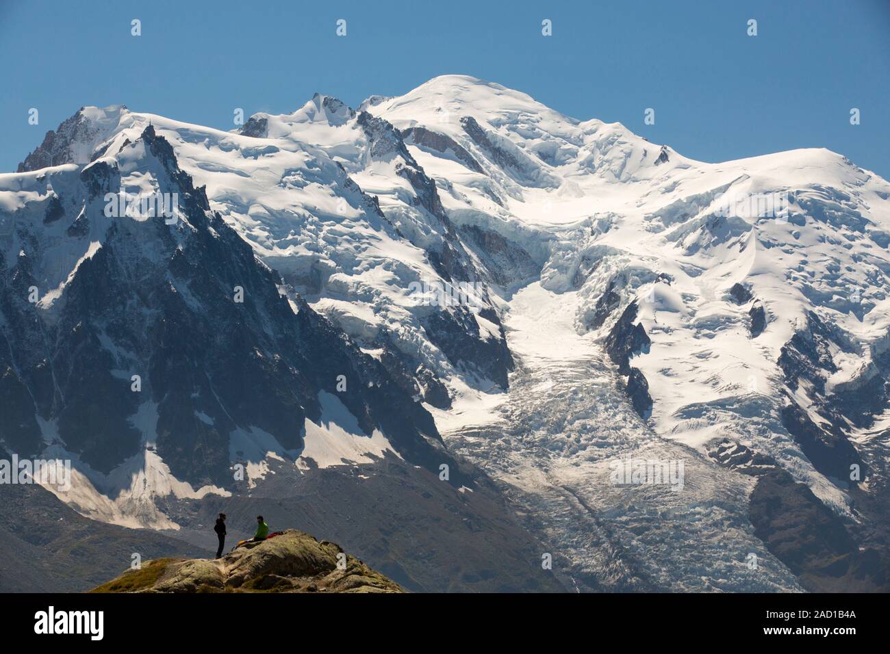 The Mont Blanc range above Chamonix, French Alps Stock Photo - Alamy