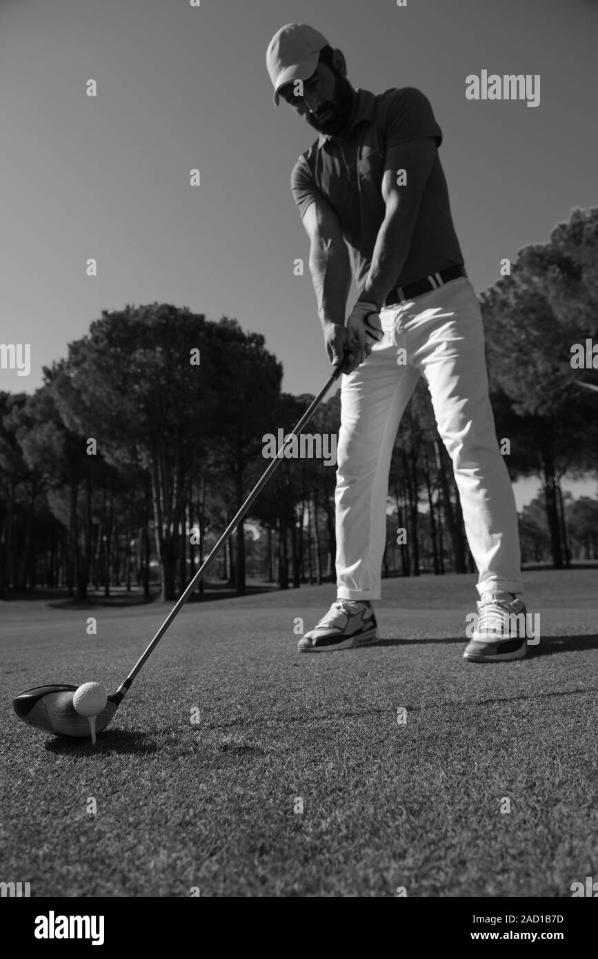 Golfer man hand golf Black and White Stock Photos & Images - Alamy