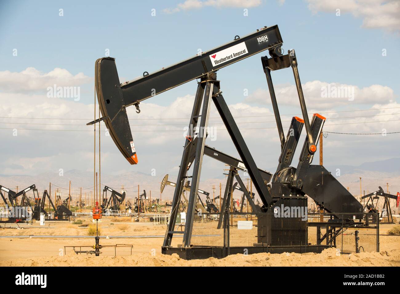 The Kern River oilfield in Oildale, Bakersfield, California, USA ...