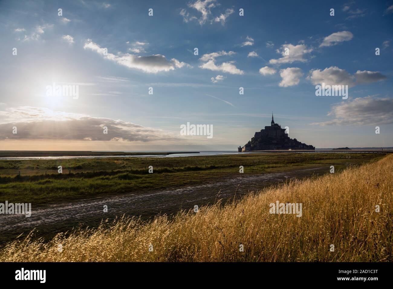 Evening sun on Mont Saint-Michel, Normandy, France Stock Photo - Alamy