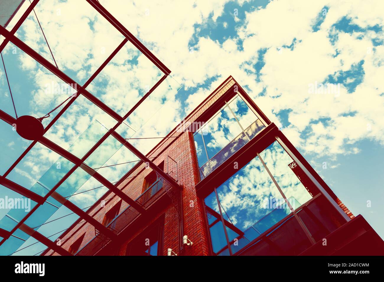 City - office building - vintage instagram style photo Stock Photo - Alamy