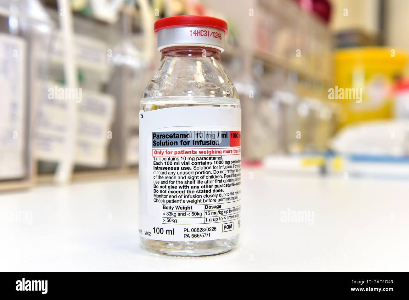 Paracetamol intravenous drug solution, designed to be administered by ...