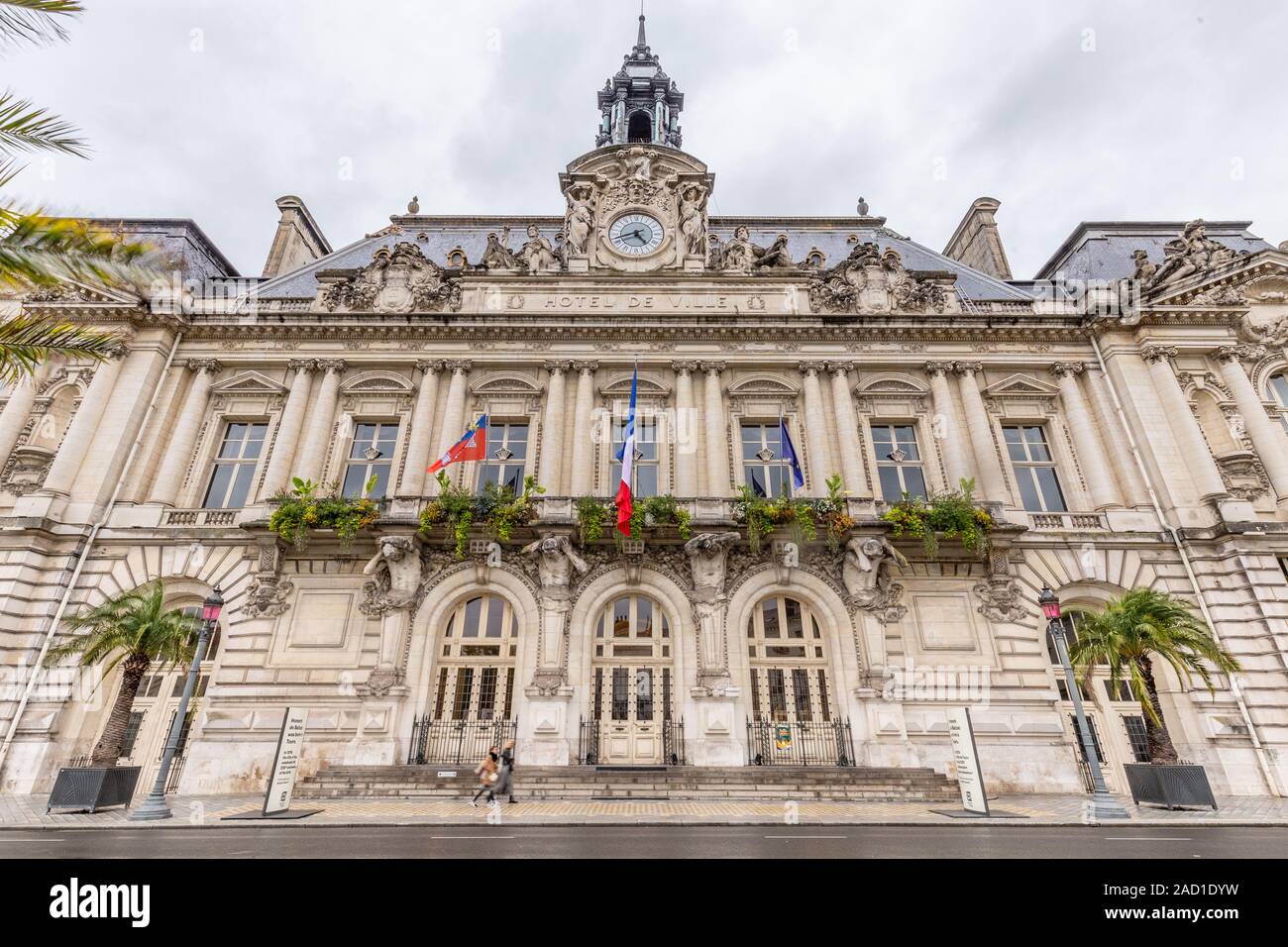 Tours, France -October 16, 2019: Beautiful historic building Hotel de ...