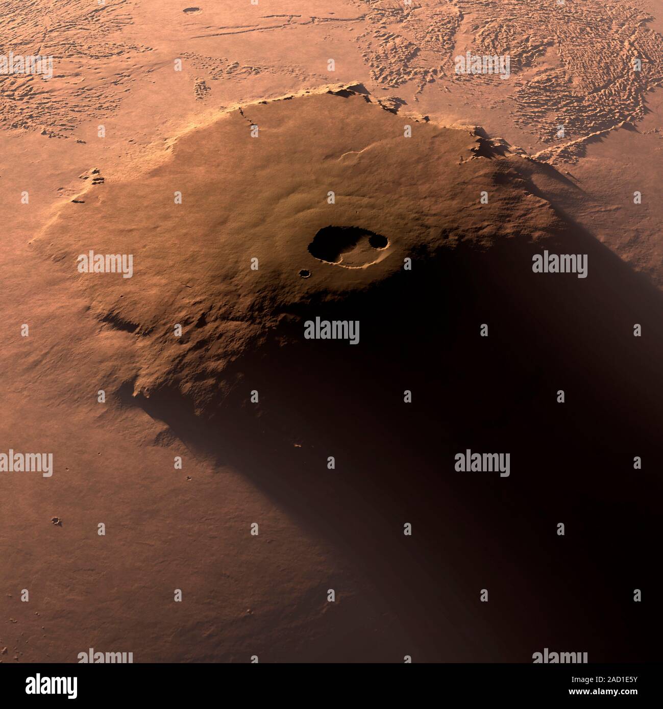 Olympus Mons. Computer artwork of Olympus Mons, a massive shield ...