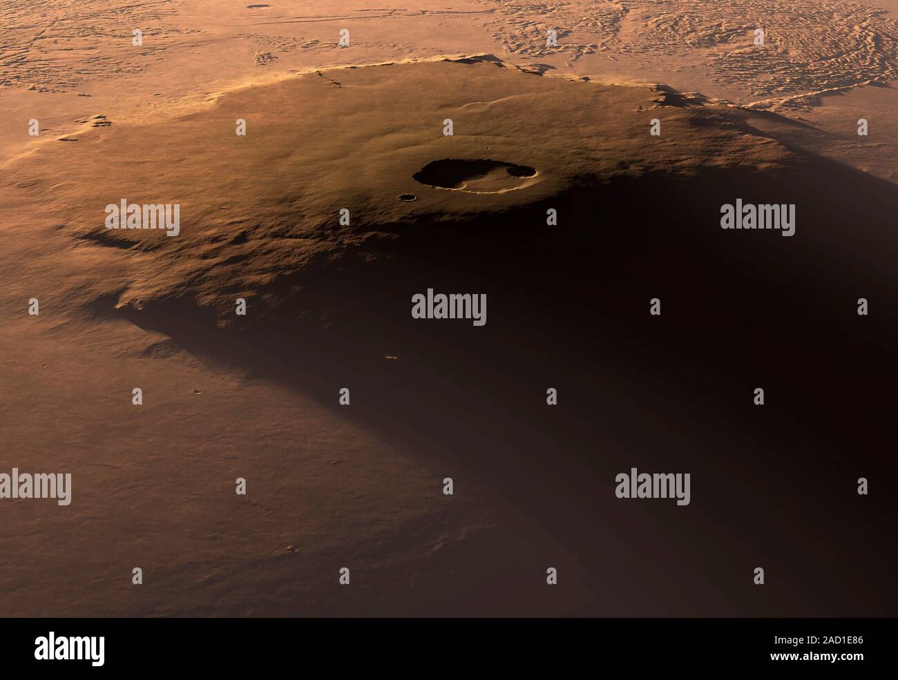 Olympus Mons. Computer artwork of Olympus Mons, a massive shield ...
